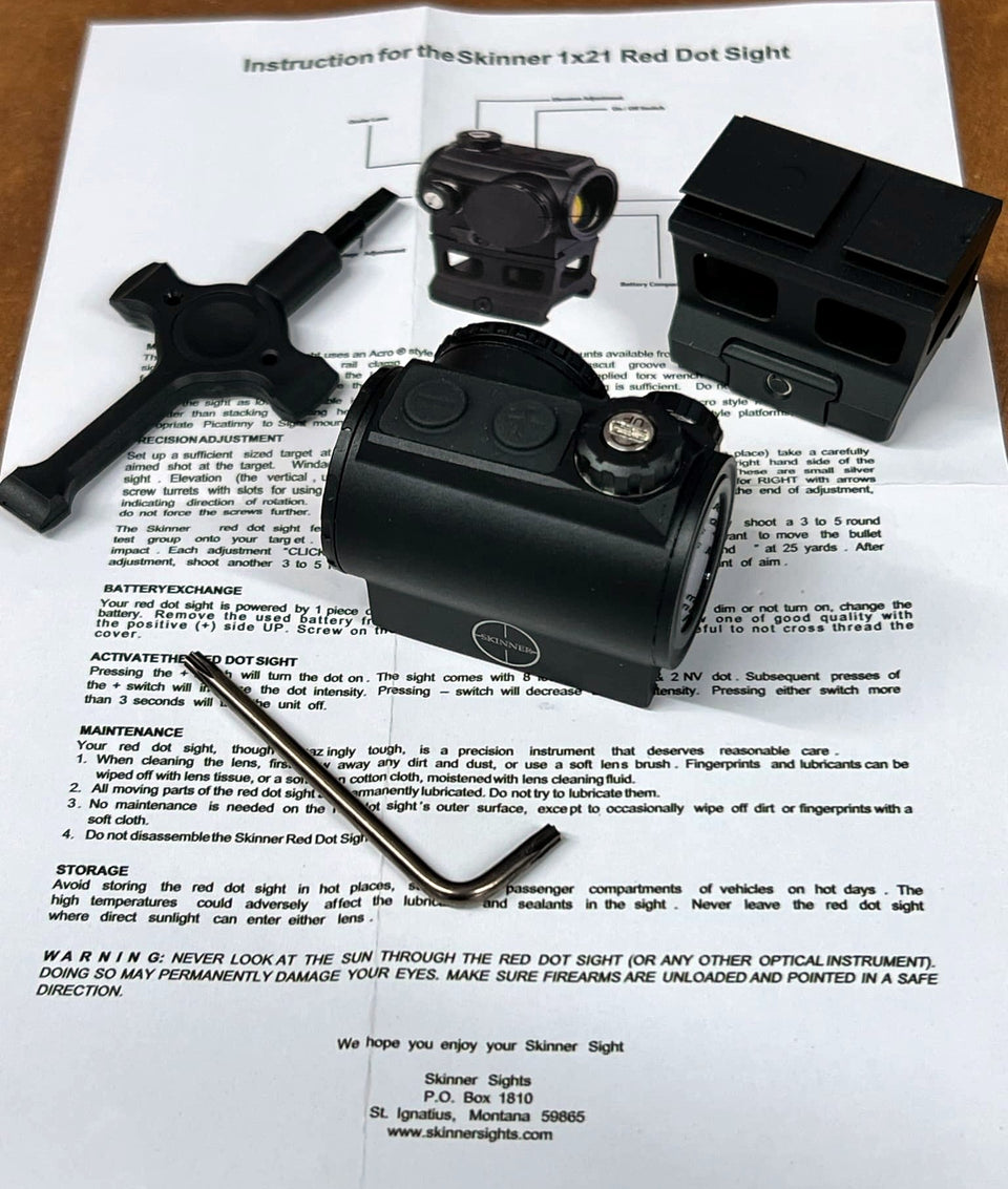 Skinner Optics Red Dot SKO-121-RDO and Mounts